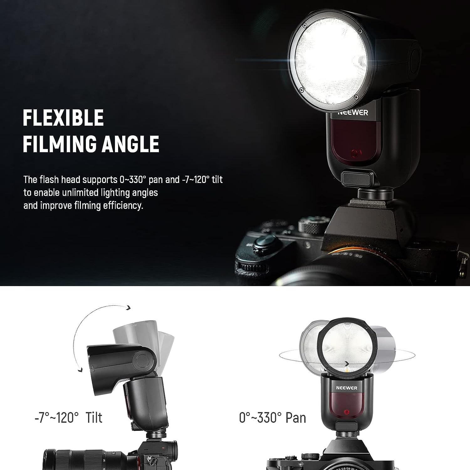 NEEWER Z1-S TTL Round Head Flash Speedlite for Sony Cameras - Open Box ...