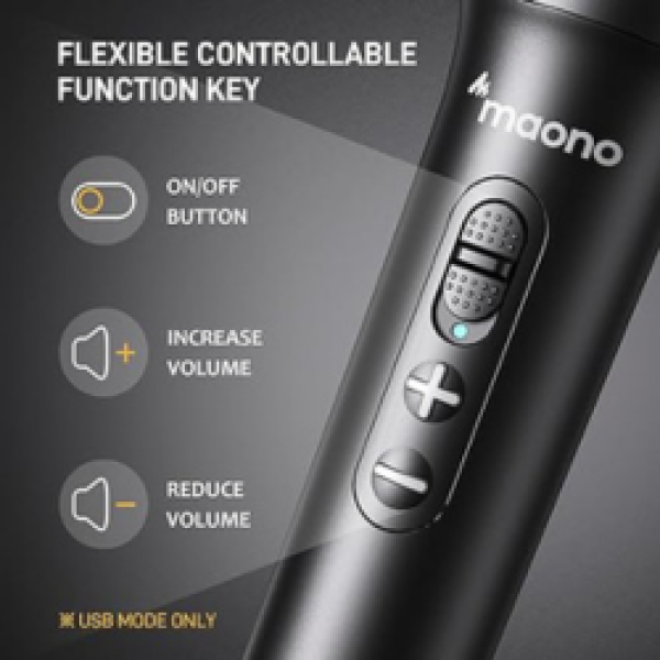 MAONO Studio Mic Kit with Volume Control, Shock Mount and Pop Filter ...