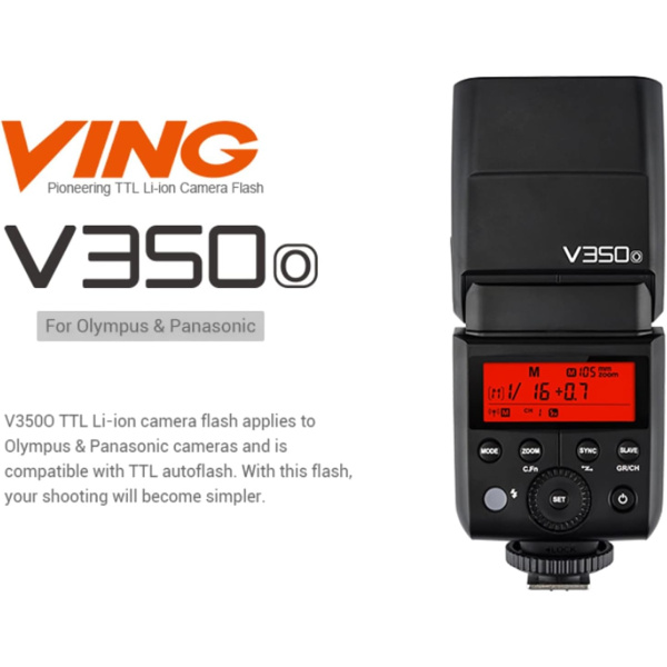 Godox V350O for Olympus and Panasonic TTL Li-ion Camera Flash - Open ...