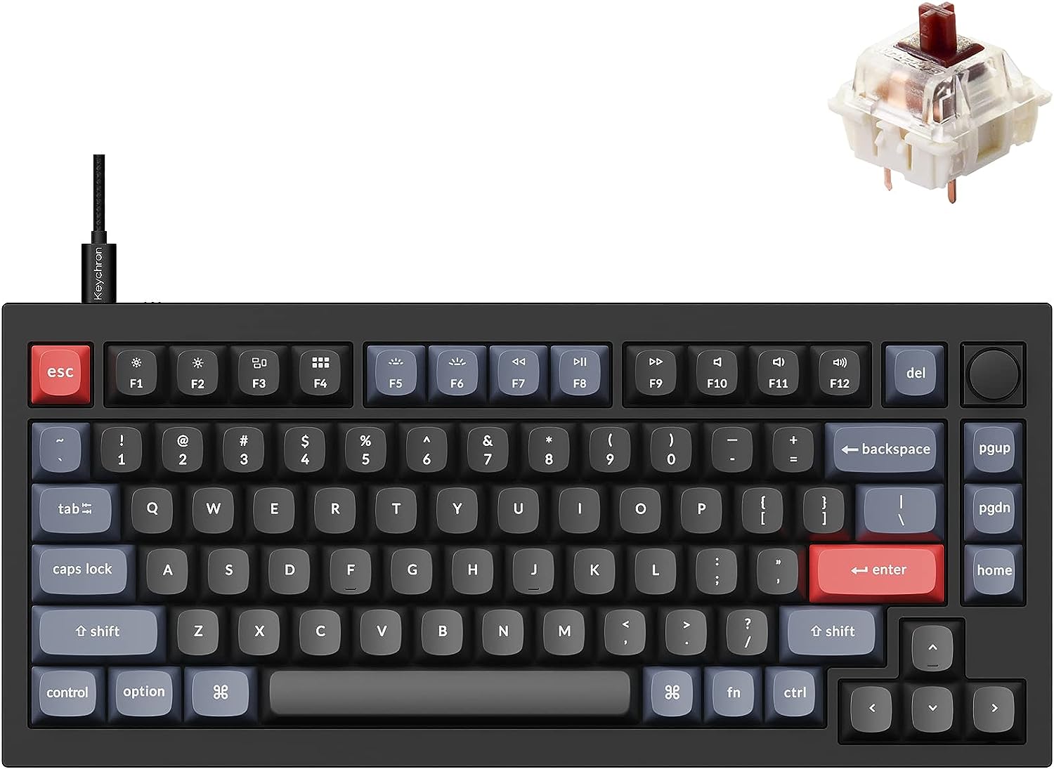 Keychron Q1 Wired Custom Mechanical Keyboard Knob Version - Open Box ...
