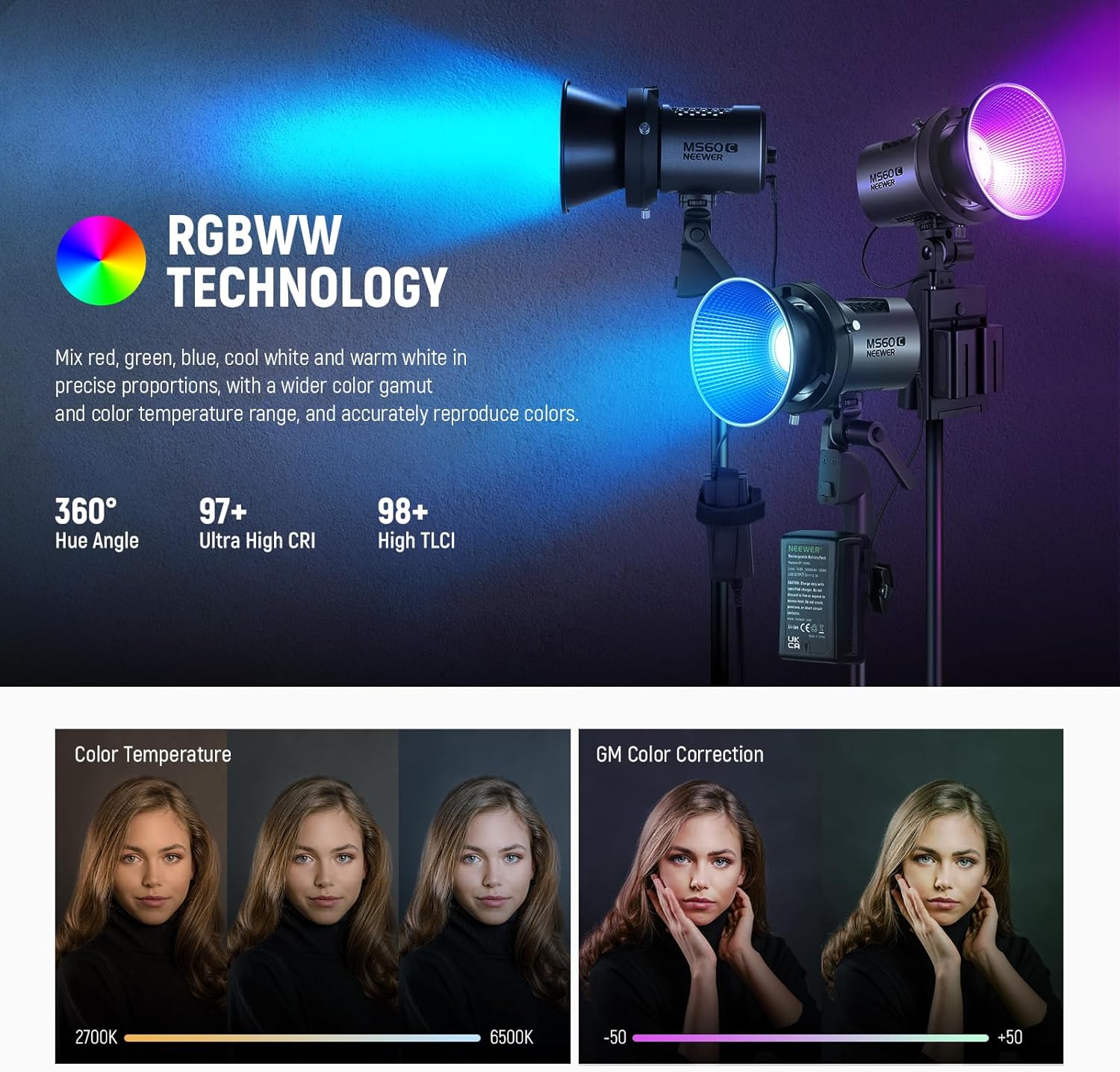 Neewer MS60C Mini RGB LED Video Light - Open Box - Hiraya Solutions