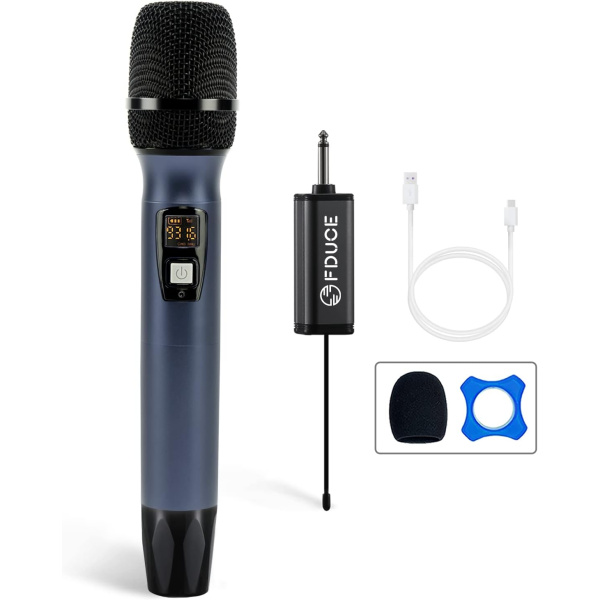 FDUCE Wireless Microphone - UHF Handheld Mic with 260ft Range ...