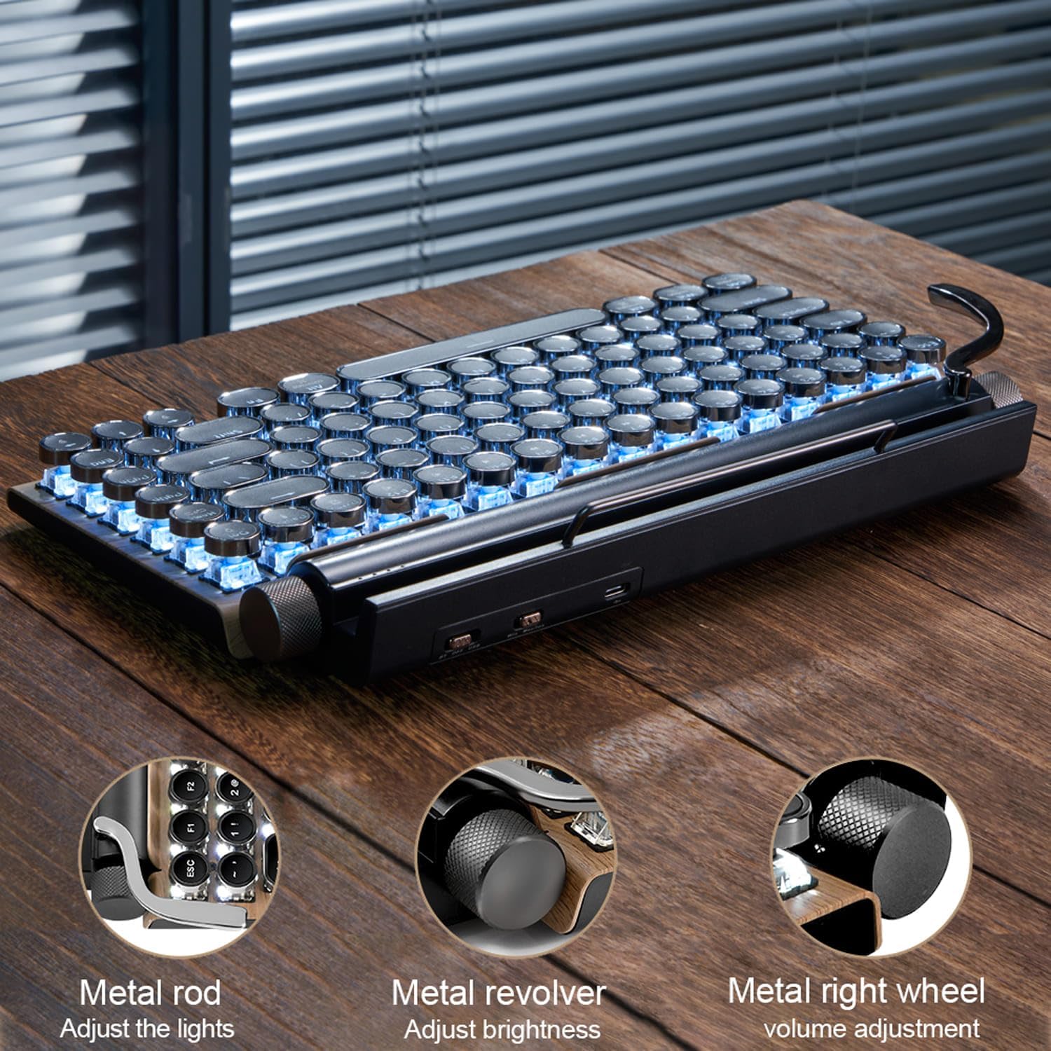 7KEYS Typewriter Keyboard – Retro Mechanical Wireless